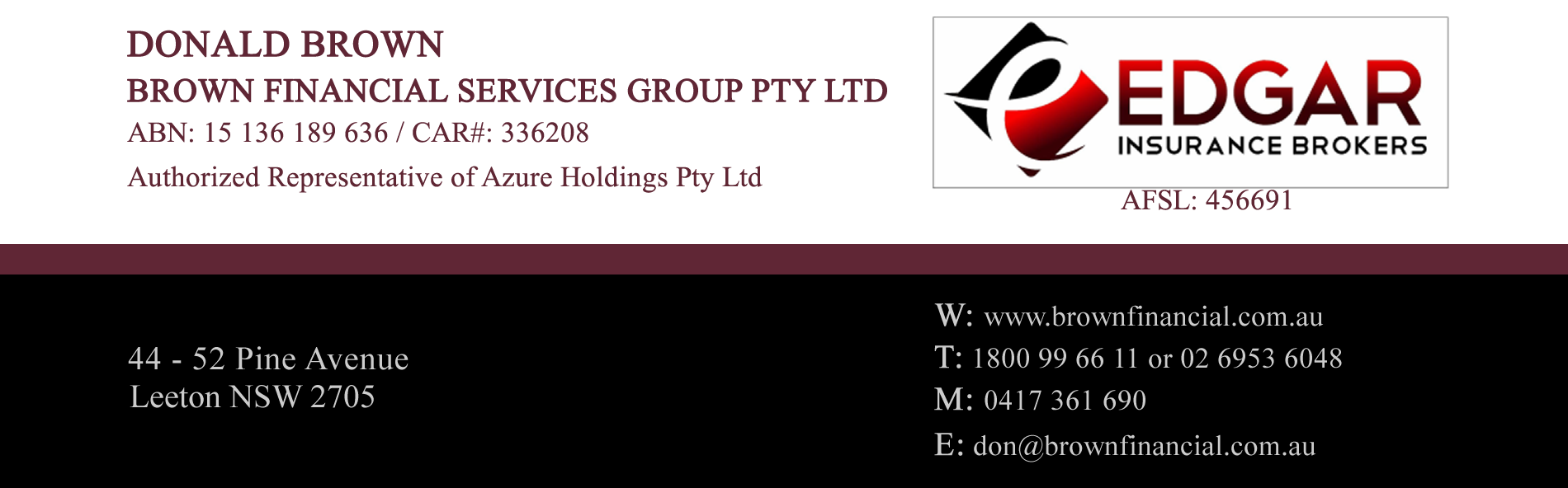 BROWN FINANCIAL SERVICES